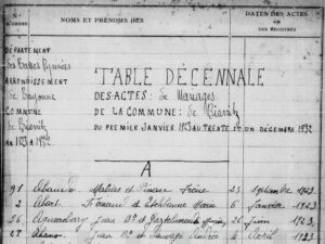 Les tables décennales de l'état civil - Gen&O